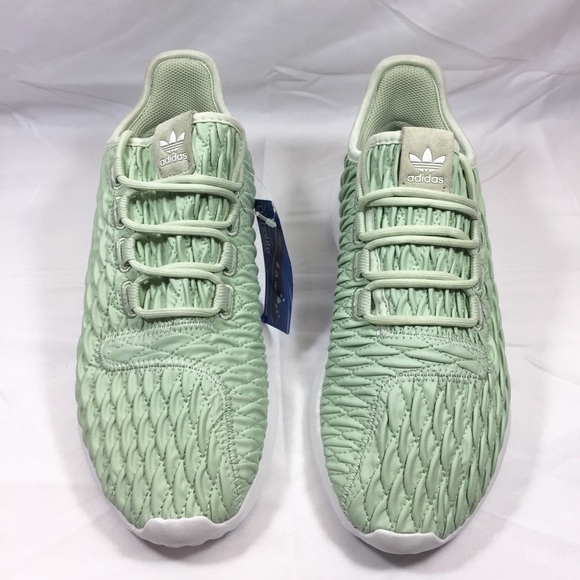 adidas | Shoes | Adidas Tubular Shadow Green White Quilted Sneakers ...